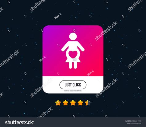 Pregnant Sign Icon Women Pregnancy Symbol Stock Vector Royalty Free