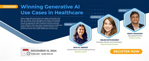 Webinar Winning Generative Ai Use Cases In Healthcare