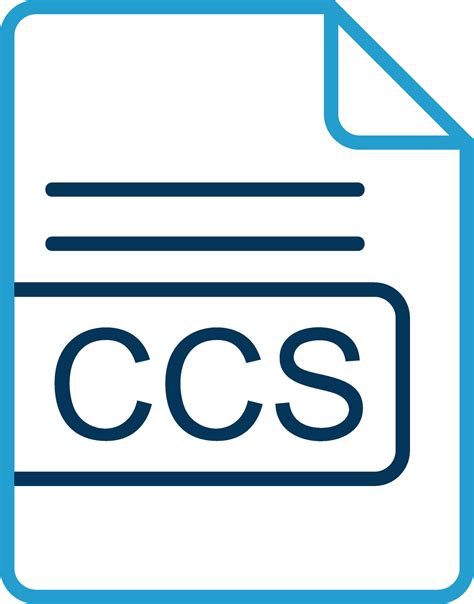 Ccs File Format Line Blue Two Color Icon 44140439 Vector Art At Vecteezy