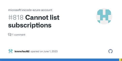 cannot list subscriptions · issue 818 · microsoft vscode azure account