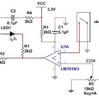 The Circuit Diagram Of Vibration Sensor Download Scientific Diagram