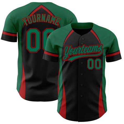 2024 Custom Black Kelly Green Red 3d Pattern Design Curve Solid