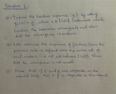 Solved A Define The Function Sequence Gn By Setting Chegg Com