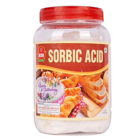 Kor Sorbic Acid 800gm Set Of 2 Jar Of 400g Preservative For Food