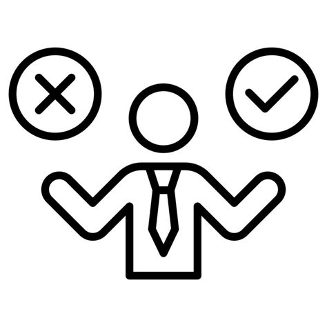 Decision Making Icon Line Vector Illustration 36322970 Vector Art At