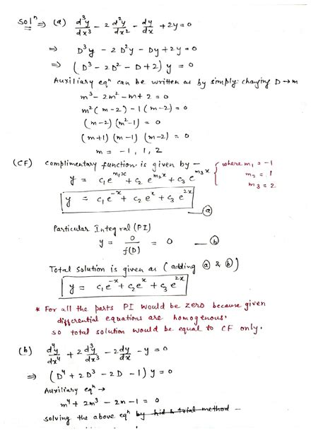 SOLUTION Differential Equation All Practice Question Maths Studypool