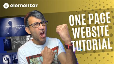 Build A One Page Website With Elementor Pro Elementor Wordpress Tutorial Youtube