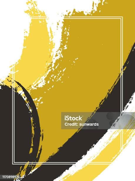 페인트 브러시 스트로크 배경이 있는 수직 프레임입니다 카드에 대한 텍스처 디자인 템플릿입니다 0명에 대한 스톡 벡터 아트 및 기타 이미지 Istock