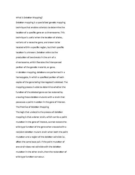 Deletion Mapping Divya What Is Deletion Mapping Deletion Mapping