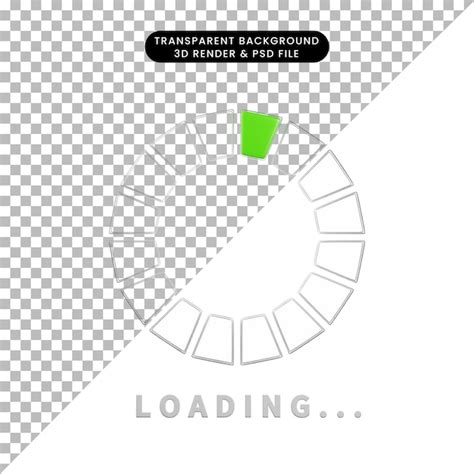Premium PSD D Render Icon Loading Icon With D Render Style