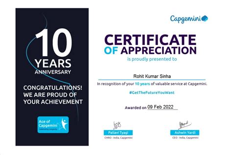 Capgemini Longserviceaward Rohit Kumar Sinha 12 Comments