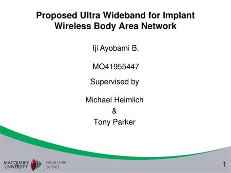 PPT Proposed Ultra Wideband For Implant Wireless Body Area Network PowerPoint Presentation