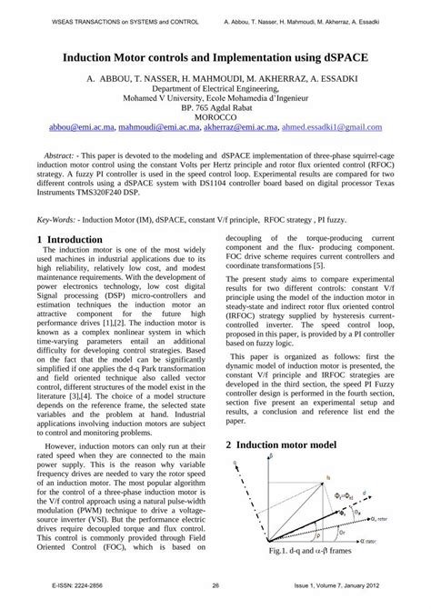 Pdf Induction Motor Controls And Implementation Using · Pdf Fileinduction Motor Controls And