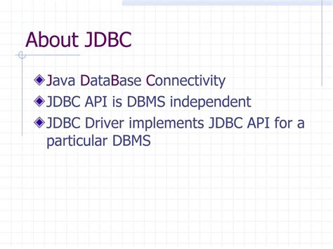 cs320 web and internet programming database access with jdbc ppt download