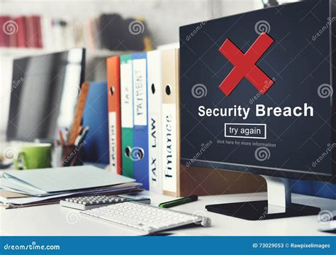 Security Breach Hacker Cyber Crime Privacy Policy Concept Stock Image