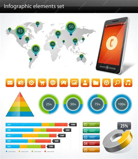 Premium Vector Infographics Collection Vector Graph And Charts Design