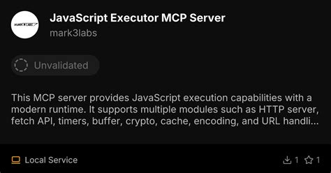 Javascript Executor Mcp Server Mcp · Lobehub Javascript Executor Mcp Server Mcp · Lobehub