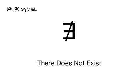 ∄ There Does Not Exist Symbol Meaning Copy And Paste Unicode Character