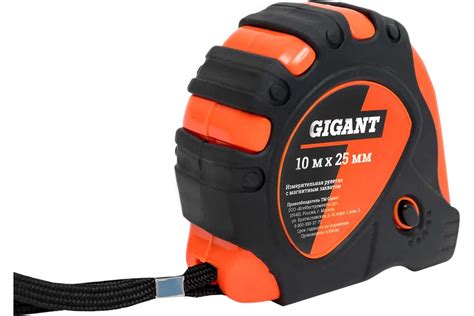 Измерительная рулетка Gigant GMT 1025 10x25 мм с магнитным захватом ...