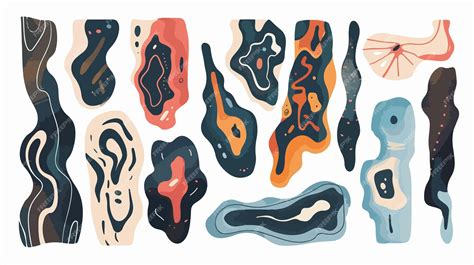 array of diverse shapes for headers and footers design premium ai