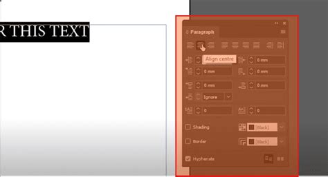 How To Center Text Horizontally And Vertically In Adobe Indesign