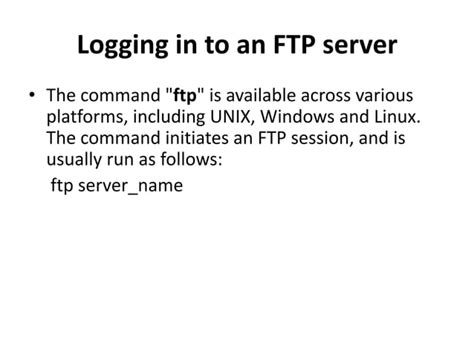 File Transfer Protocol Pptx Computer Networking Computing