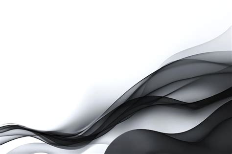 Elegant Monochrome Wave Pattern With Smooth Curves And Dynamic Flow In A Minimalistic Premium