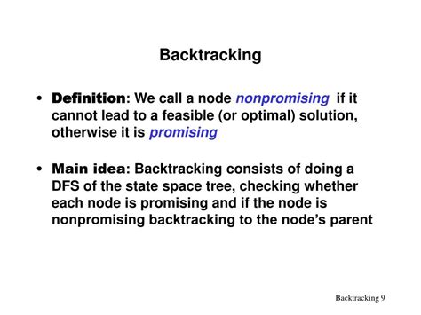 PPT Backtracking PowerPoint Presentation Free Download ID