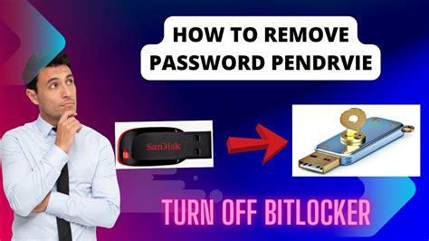 How To Remove Password Pendrive Turn Off Bitlocker YouTube