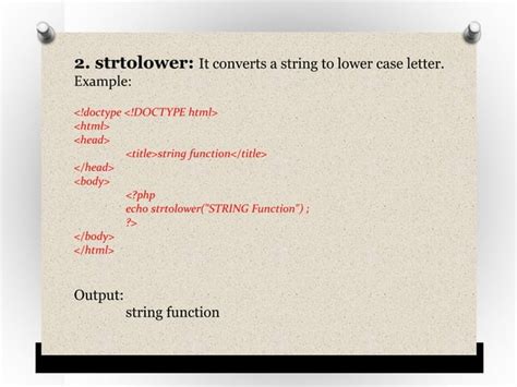 Php String Function PPTX Programming Languages Computing