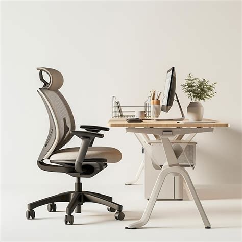 Premium Photo Portrait Of Isolated Workspace Setting With Chair