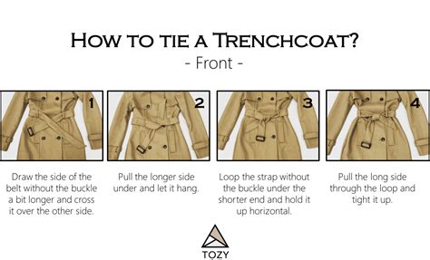 How To Tie A Trench Coat How To Tutorial By Tozy