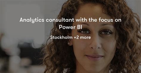 Analytics Consultant With The Focus On Power Bi Capgemini Sverige Jobylon
