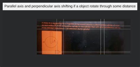 Parallel Axis And Perpendicular Axis Shifting If A Object Rotate Through