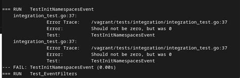 testinitnamespacesevent test fail on focal · issue 2806 · aquasecurity