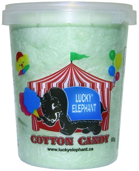 Lucky Elephant Green Apple Cotton Candy Floss Green 60 G For