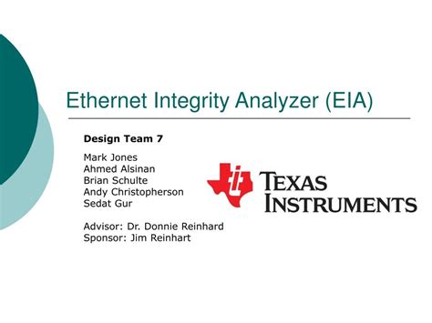 Ppt Ethernet Integrity Analyzer Eia Powerpoint Presentation Free Download Id 5520073