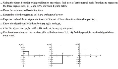 solved a using the gram schmidt orthogonalization procedure find a