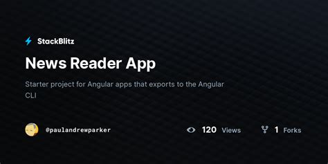 news reader app stackblitz