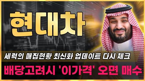 📈현대차 세력의 매집현황 최신화 업데이트 다시 체크 배당고려시 ‘이가격 오면 매수 현대차목표가 현대차주가전망 현대차주가 Youtube