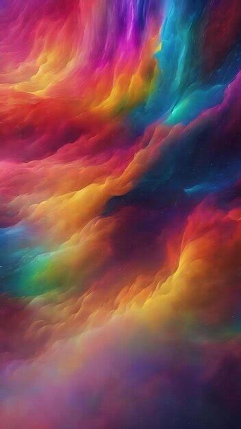 Premium AI Image Rainbow Aurora Abstract Background