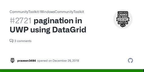 Pagination In Uwp Using Datagrid · Issue 2721 · Communitytoolkit