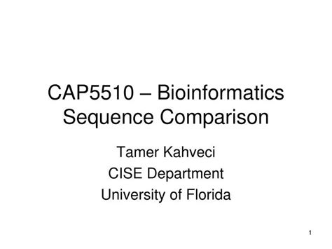 Ppt Cap5510 Bioinformatics Sequence Comparison Powerpoint