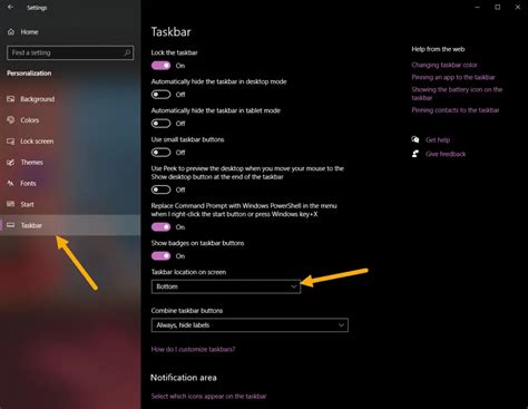 How To Change Windows Taskbar Position Side Top Bottom
