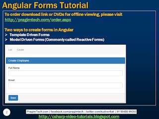Sql Server Net And C Video Tutorial Angular Forms Tutorial Slides