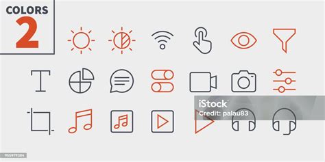 설정 Ui 픽셀 완벽 한 잘 만들어진 벡터 선 아이콘 48 X 48 웹 그래픽 및 편집 가능한 획 애플 리 케이 션에 대 한 24 X 24 격자에 대 한 준비 최소한의