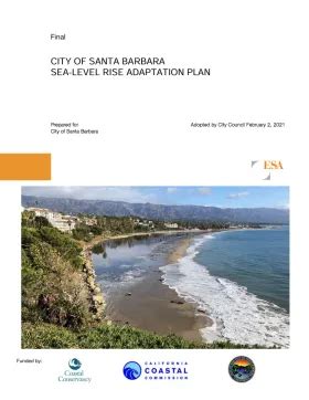 Cover Of The City Of Santa Barbaras 2021 Sea Level Rise Adaptation