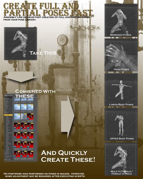 Assembly Line Pose Automation Kit Daz 3d