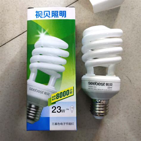 视贝螺旋节能灯泡工业用螺口e27白光家用超亮三基色灯管3w45w65w 虎窝淘