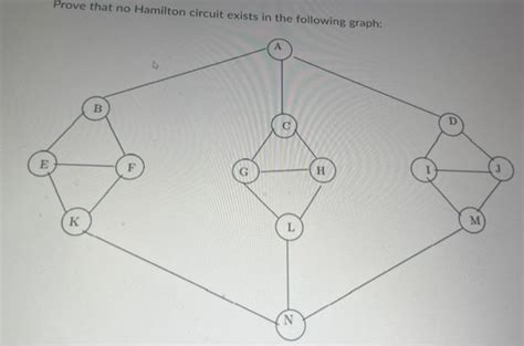 solved prove that no hamilton circuit exists in the